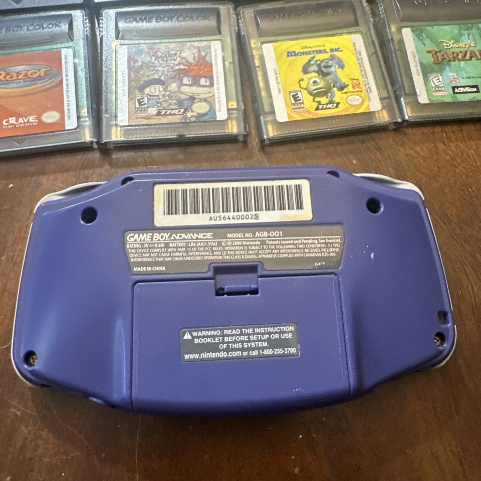 Gameboy Advance Indigo + Games Bundle And Case | eBay