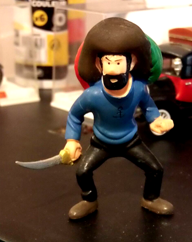 FIGURINE PVC TINTIN * LE CAPITAINE HADDOCK EN PIRATE PLASTOY 9,5 cm DE ...