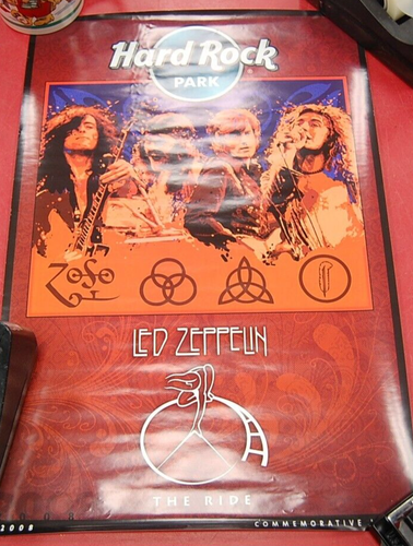 Hard Rock Park Led Zeppelin The Ride 2008 Poster FREE SHIPPING! | eBay
