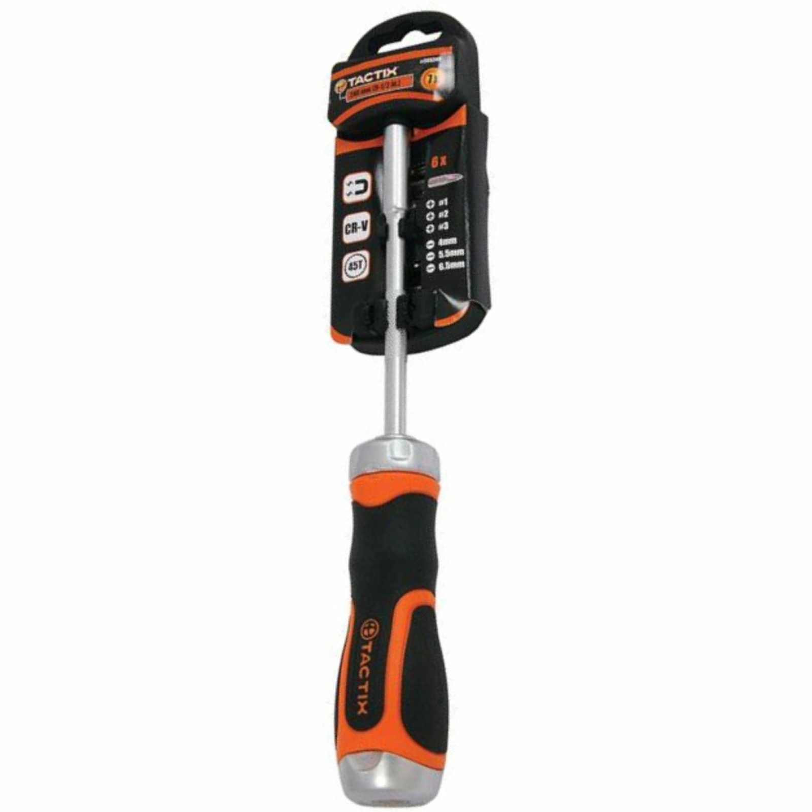 Tactix 240mm 7 in 1 Magnetic Ratchet Handle Screwdriver With Bit Set 9 ...