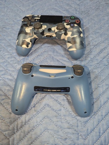 Sony PS4 Dual Shock Blue Camouflage CUHZCT2U 2 Controllers | eBay
