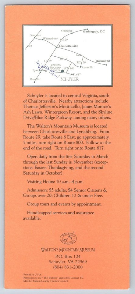 Vintage Virginia Schuyler Walton's Mountain Museum John Hamner The ...