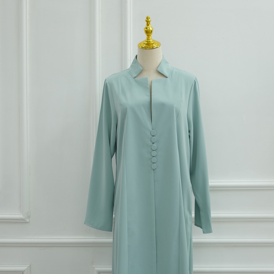 Eid Muslim Women Open Abaya With Belt Tailored Loose Cardigan Dubai ...