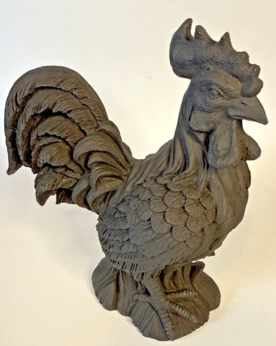 Black Rooster Figurine Resin 5” x 3” x 6” Tall | eBay