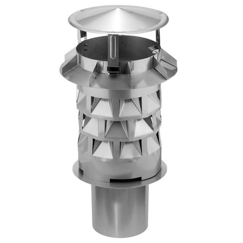 Windkat Chimney Cowl 130mm plug-in 98mm twin wall flue chimney cap ...
