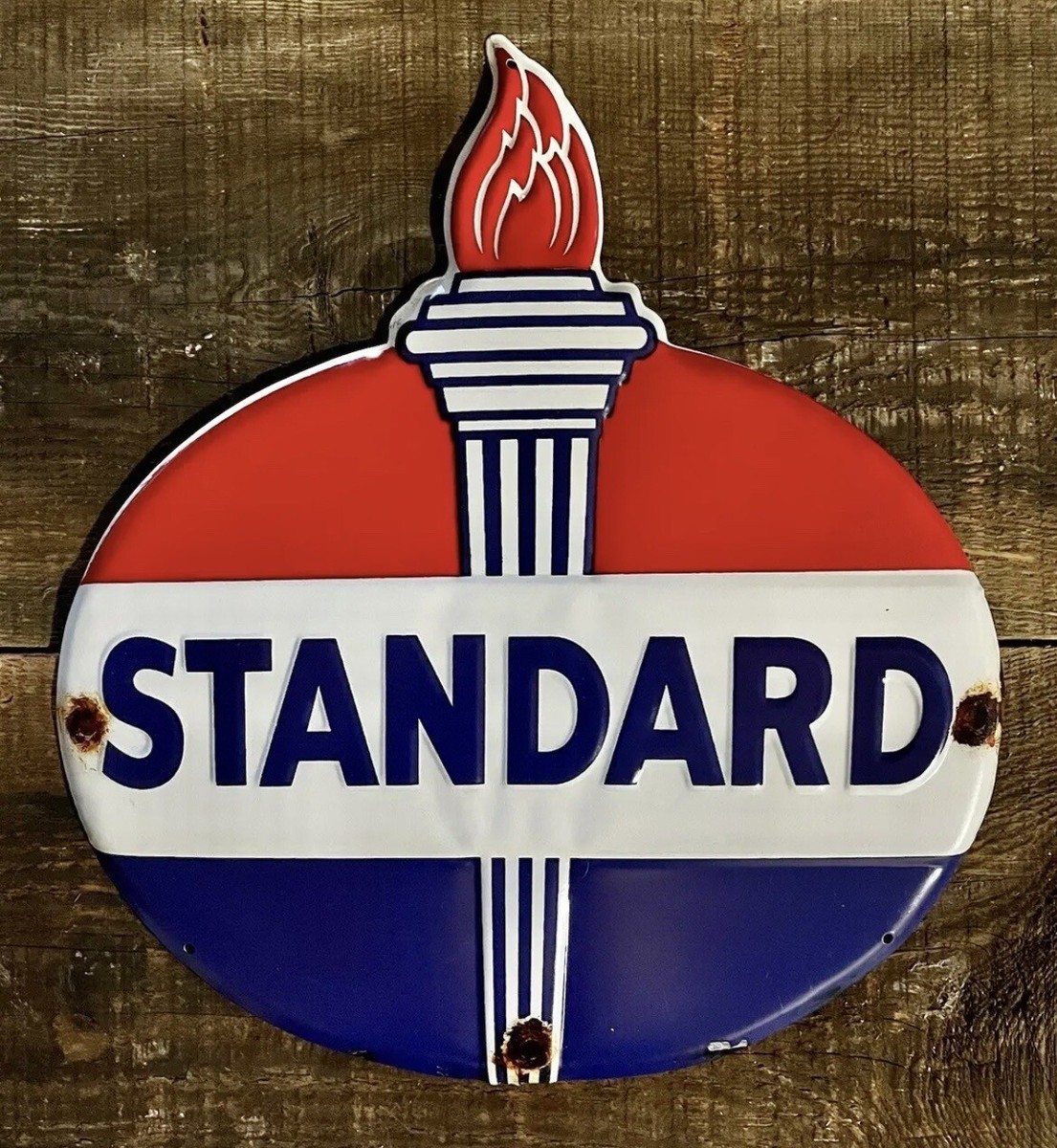 Standard Oil And Gas Signs 1954 Standard Oil Red Crown Pump Plate