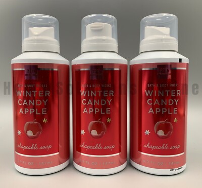 Bath & Body Works Winter Candy Apple Shapeable Foam Soap S/2 4.9 Fl Oz ...