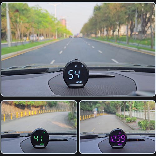 Car GPS Head Up Display HUD LED Speedometer Overspeed Alarm USB Plug ...