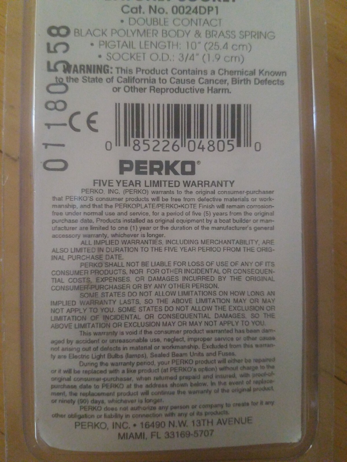 Perko Bayonet Socket Cat No. 0024DP1 | eBay