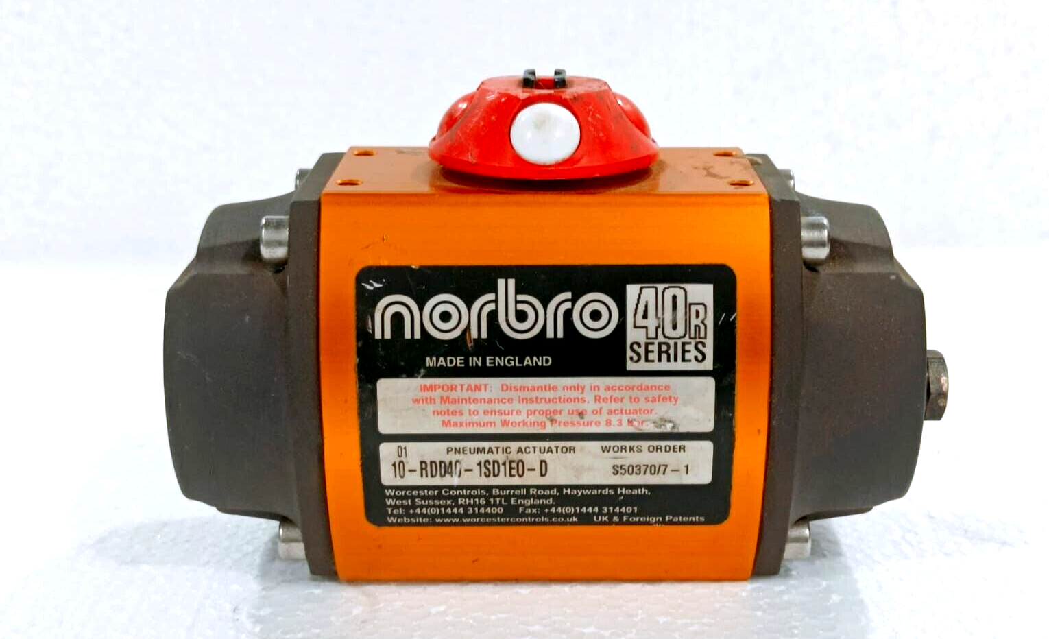 Flowserve NORBRO 40R 10-RDD40-1SD1E0-D Pneumatisch Stellmotor Neu ohne ...