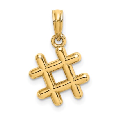 10K 3-D Hashtag Charm | eBay