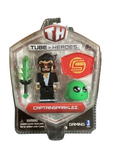 Jazwares Tube Heroes Captain Sparklez Action Figure with Accessories ...
