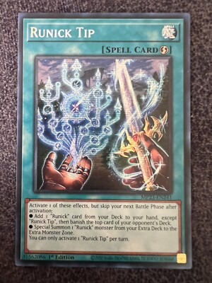 Yugioh Runick Tip MP23-EN241 Prismatic Secret Rare 1st Edition NM | eBay