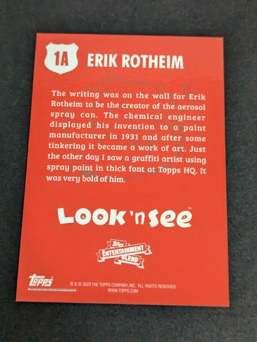 2023 GPK Topps x Ermsy Entertainment Blend SPRAYED WADE 1A Erik Rotheim ...