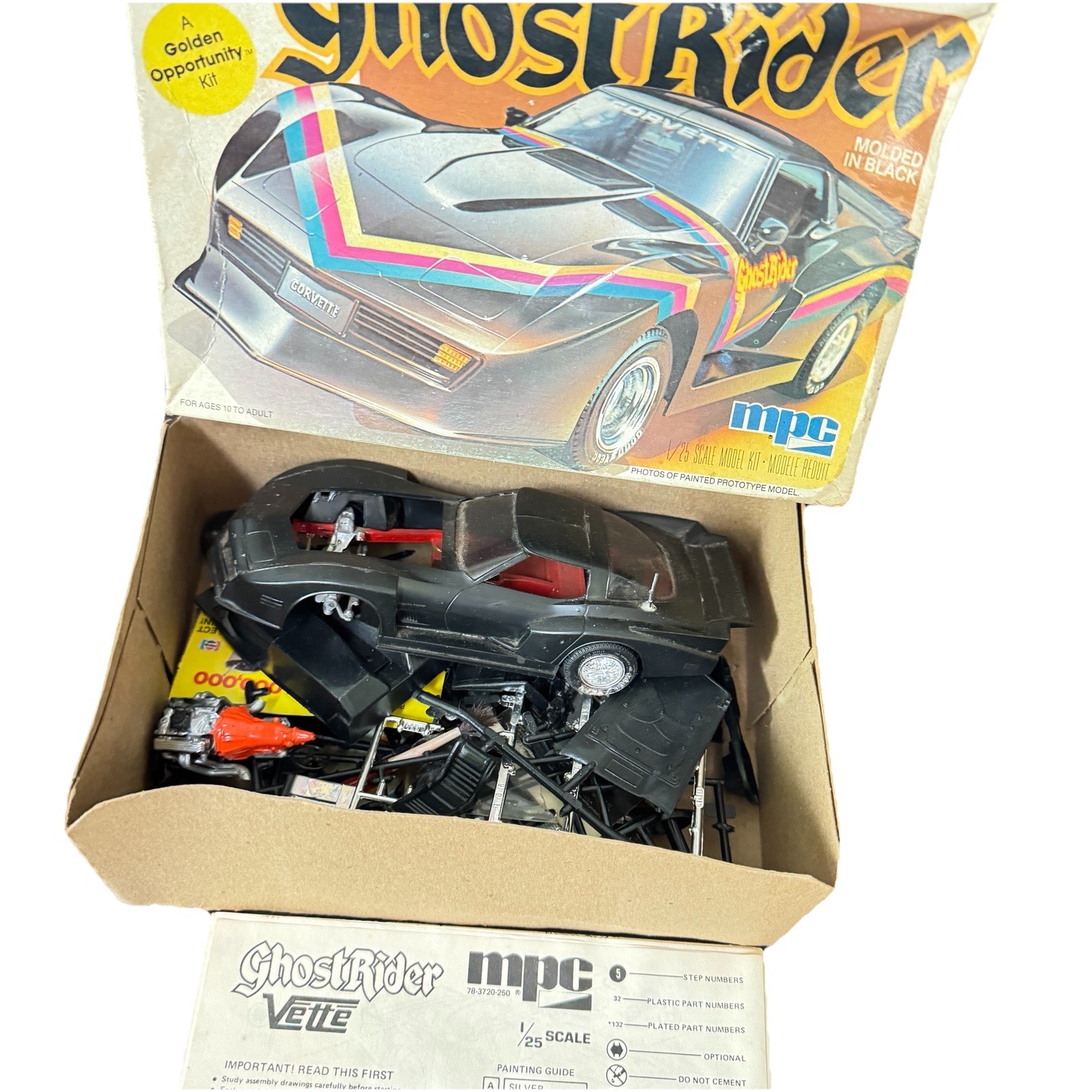 VINTAGE MPC 1/25 SCALE CORVETTE 'GHOST RIDER' MODEL KIT *PARTS* | eBay