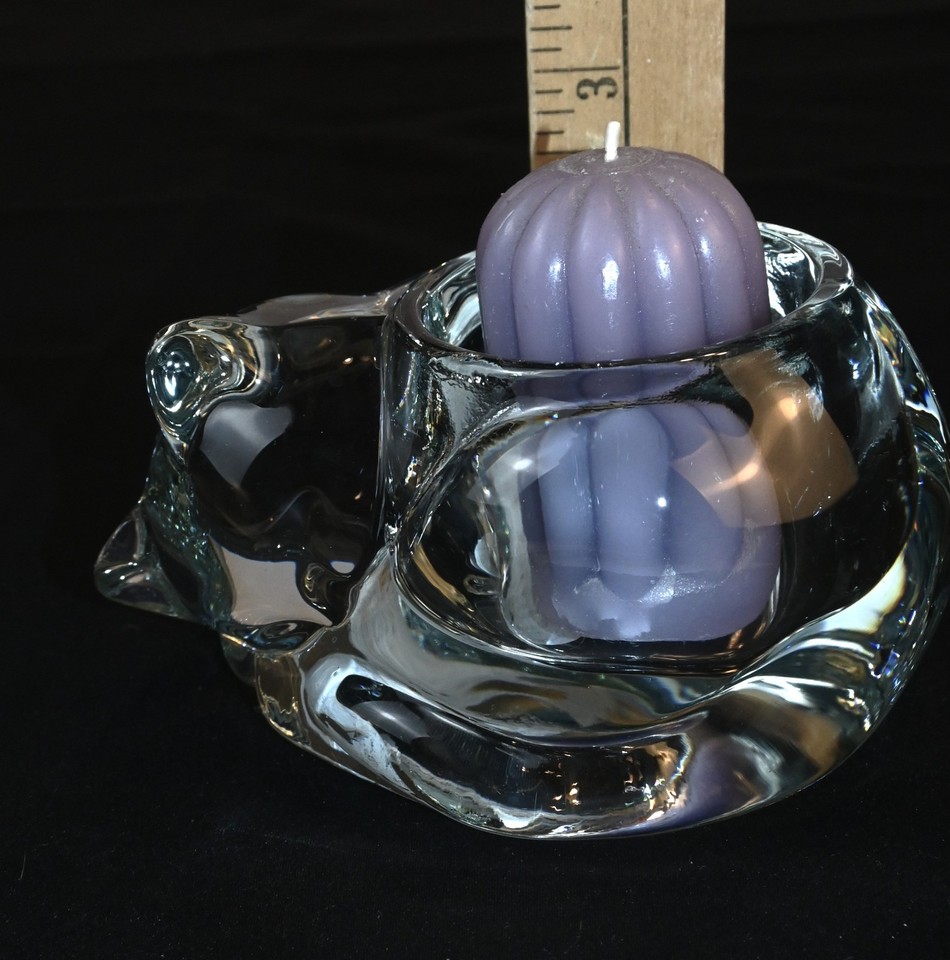Indiana Glass Sleeping Cat/Kitten Glass Votive Vintage IGC#04458 | eBay