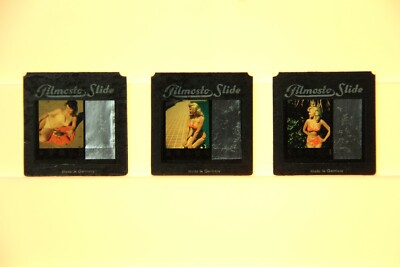 3 35mm Filmento Glass Slides Made in Germany Fashion Pretty Girls ...
