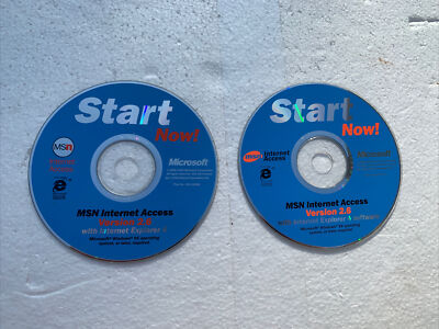 Lot Of 2 Microsoft Start Now! MSN Internet Access Version 2.6 Windows ...