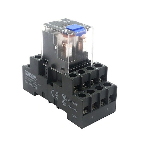 2Pcs Phoenix NO.1032526 24VDC Relay with NO.2908214 Scoket | eBay