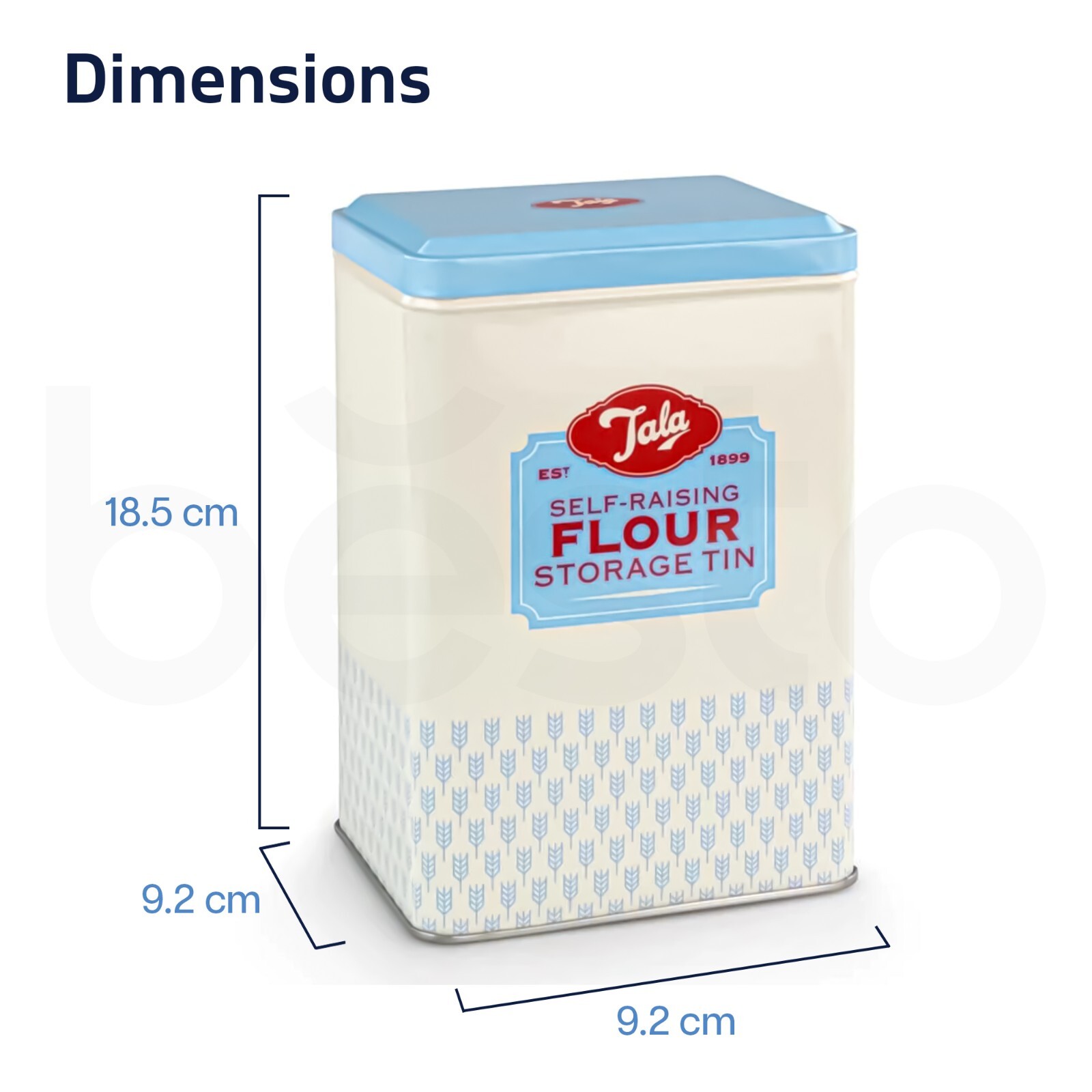 Flour Storage Plain & Self Raising Retro Style Tins Containers Kitchen ...