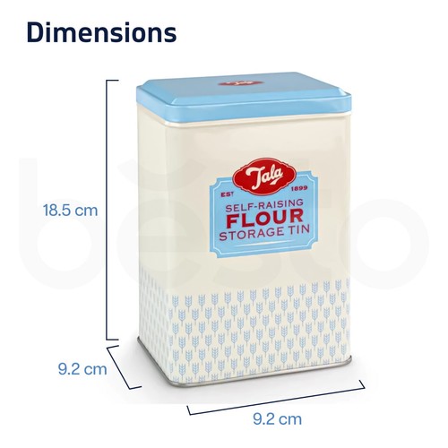 Flour Storage Plain & Self Raising Retro Style Tins Containers Kitchen ...