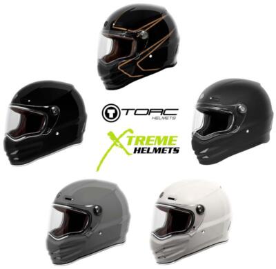 Torc Pomona T9 Helmets Motorcycle Full Face Retro Anti- Fog Shield DOT ...