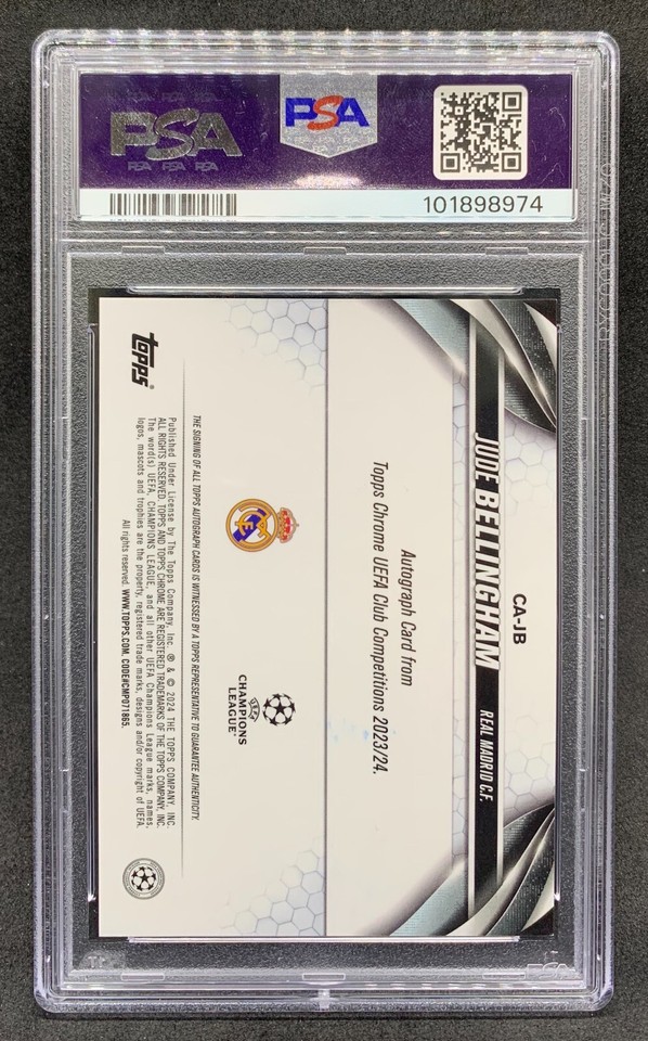 2023-24 Topps Chrome UCC JUDE BELLINGHAM Gold Refractor Auto SP /50 ...