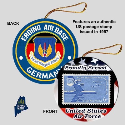 ERDING AIR BASE Germany Christmas Ornament - Military Gift Veteran USAF ...