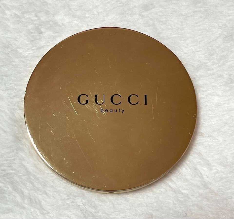 Gucci Compact Mirror Magnifying Glass Novelty Gold Round D7.5×0.6cm ...