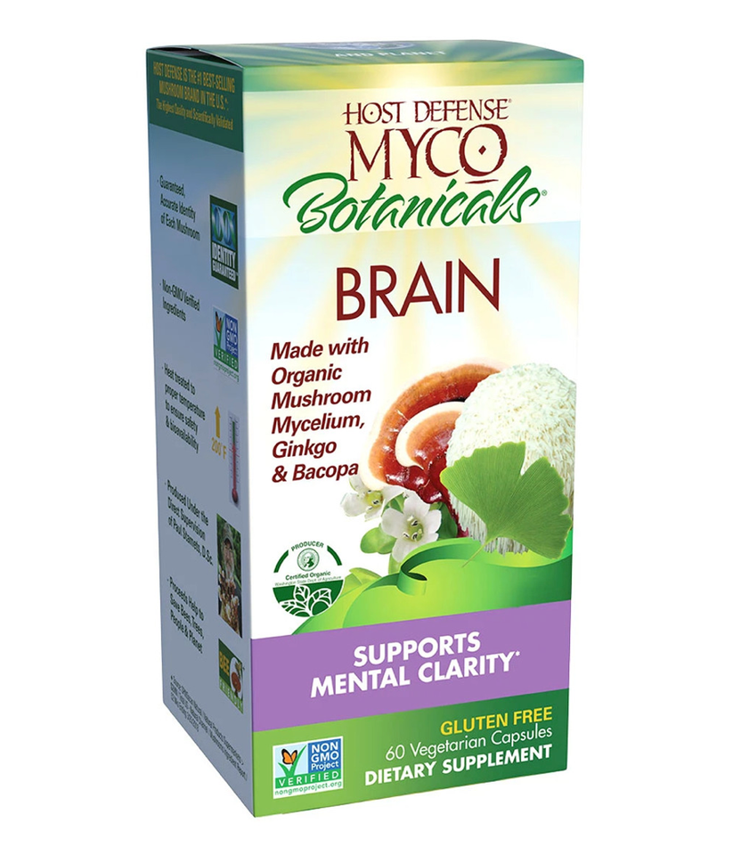Host Defense Myco Botanicals Brain Support Mental Clarity 60 Capsules ...