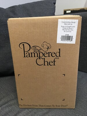 New The Pampered Chef Crock & Beer Bread Mix Gift Set In Box ...