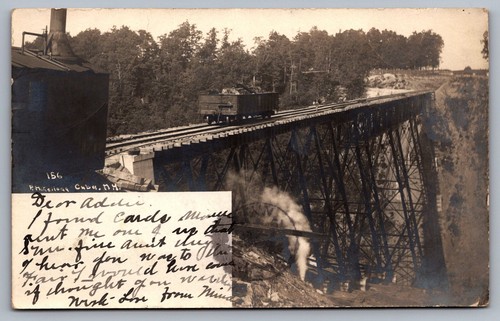 RPPC Box Car Transporting Materials Over Erie Railroad Bridge Cuba, NY ...