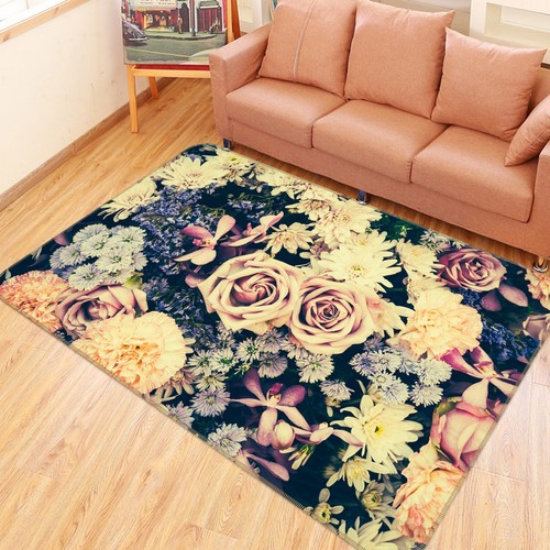 3D Vintage Roses Flower ZHUA570 Game Non Slip Rug Mat Photo Carpet Amy ...