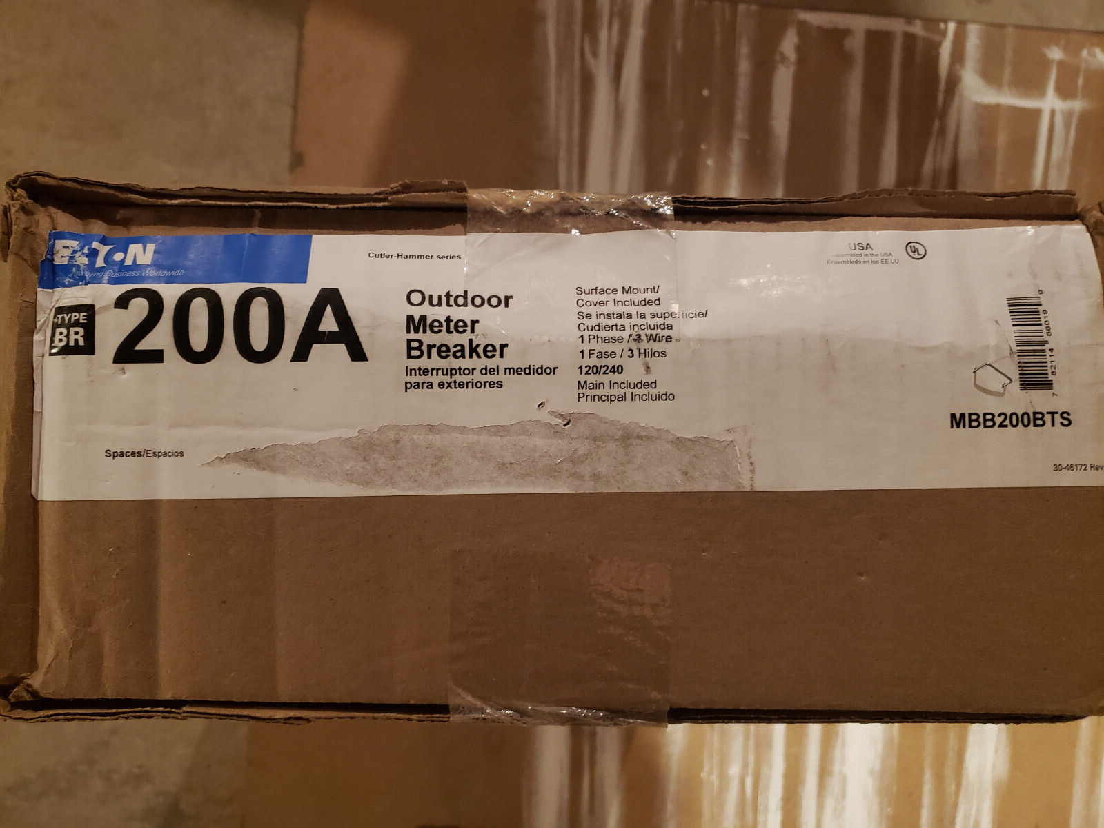 Eaton MBB200BTS 200A Meter with Main Breaker - New, Unopened Box | eBay