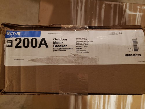 Eaton MBB200BTS 200A Meter with Main Breaker - New, Unopened Box | eBay