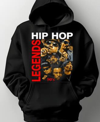 HIP HOP LEGENDS HOODIE SWEATSHIRT, 90'S RAP, TUPAC, DR DRE, EMINEM | eBay