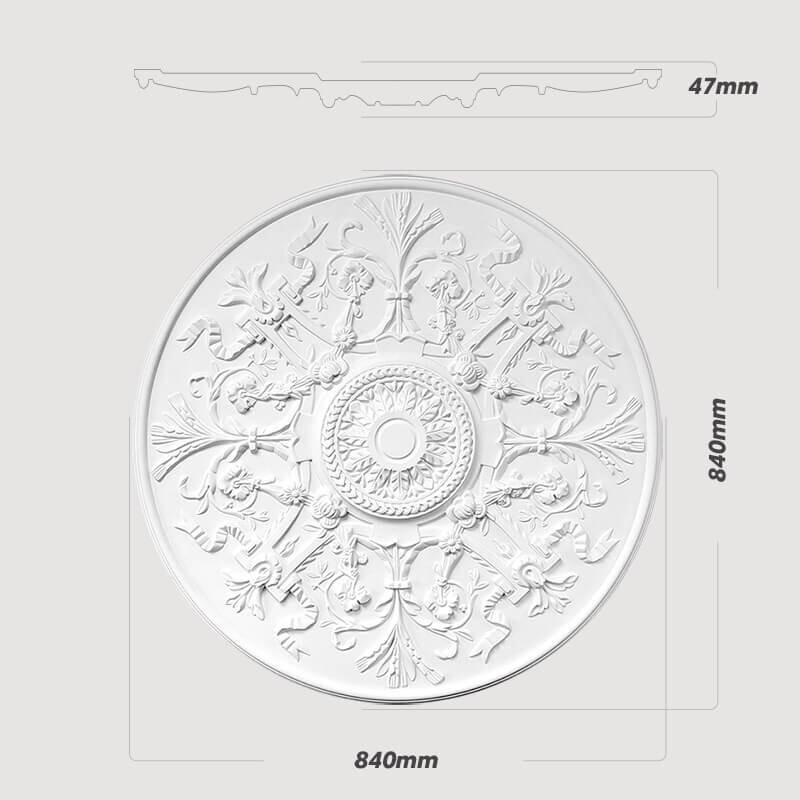 Ceiling Rose Polyurethane Resin – Quality Decorative 'Imperial Iris ...