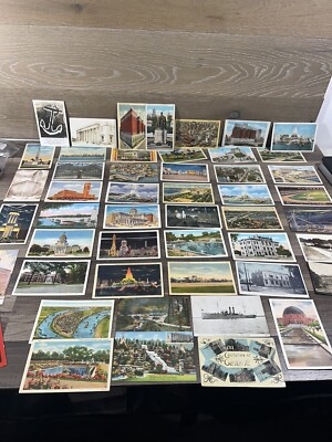 Vintage Linen Postcards Illinois From 1930s Lot of 49 | eBay
