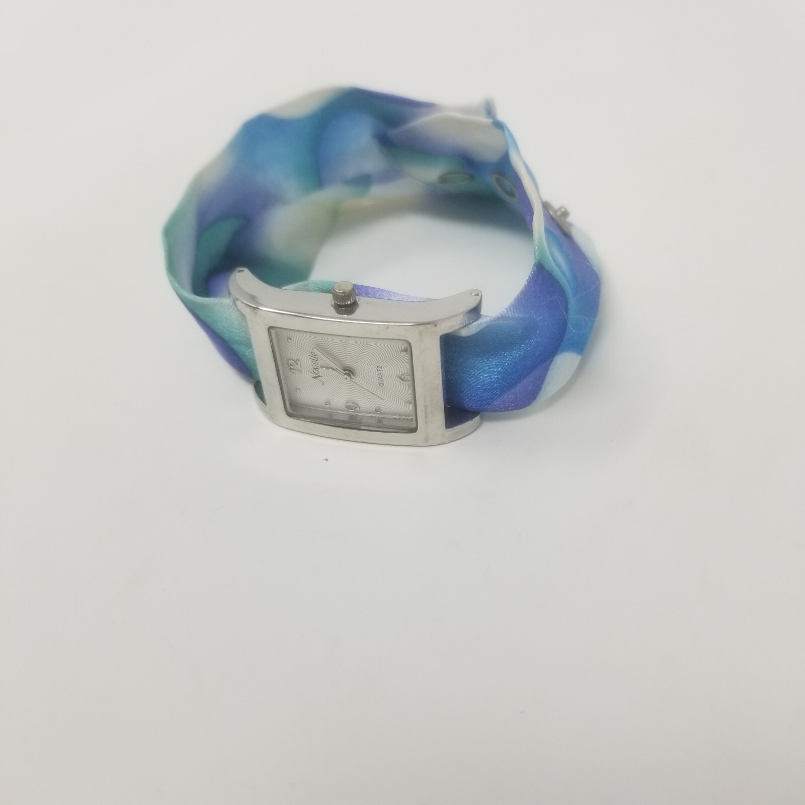 Novelle Blue Purple Bubble Patterened Fabric Braclet Snap Closure Women ...