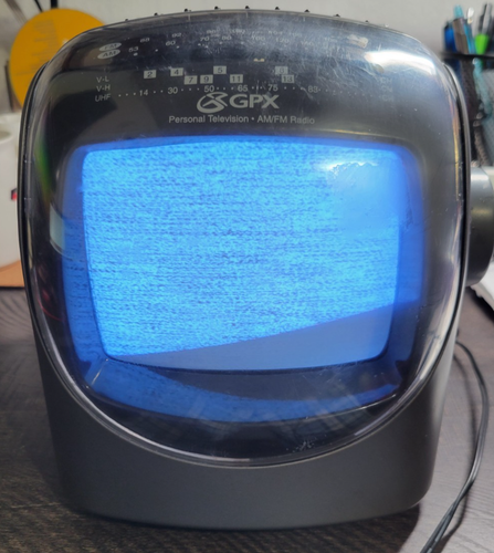 Mini CRT GPX Portable TV 4.5" And Radio B&W Gray Retro Rare Works | eBay