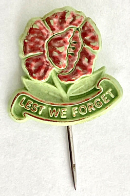 POPPY DAY, REMEMBRANCE DAY, ARMISTICE DAY 🇦🇺 AUSTRALIA 🕊️ Stick pin ...