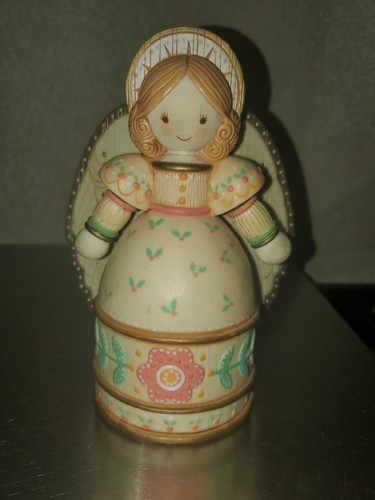 Vintage 1977 Hallmark Angel Christmas Tree Topper Hard Plastic Folk Art ...