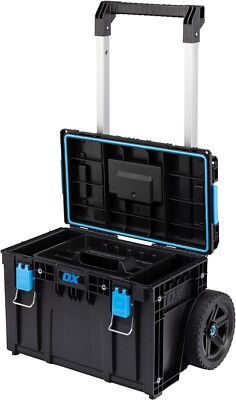 OX TOOLTREK Heavy Duty Wheeled Tool Box With Extendable Handle OX ...