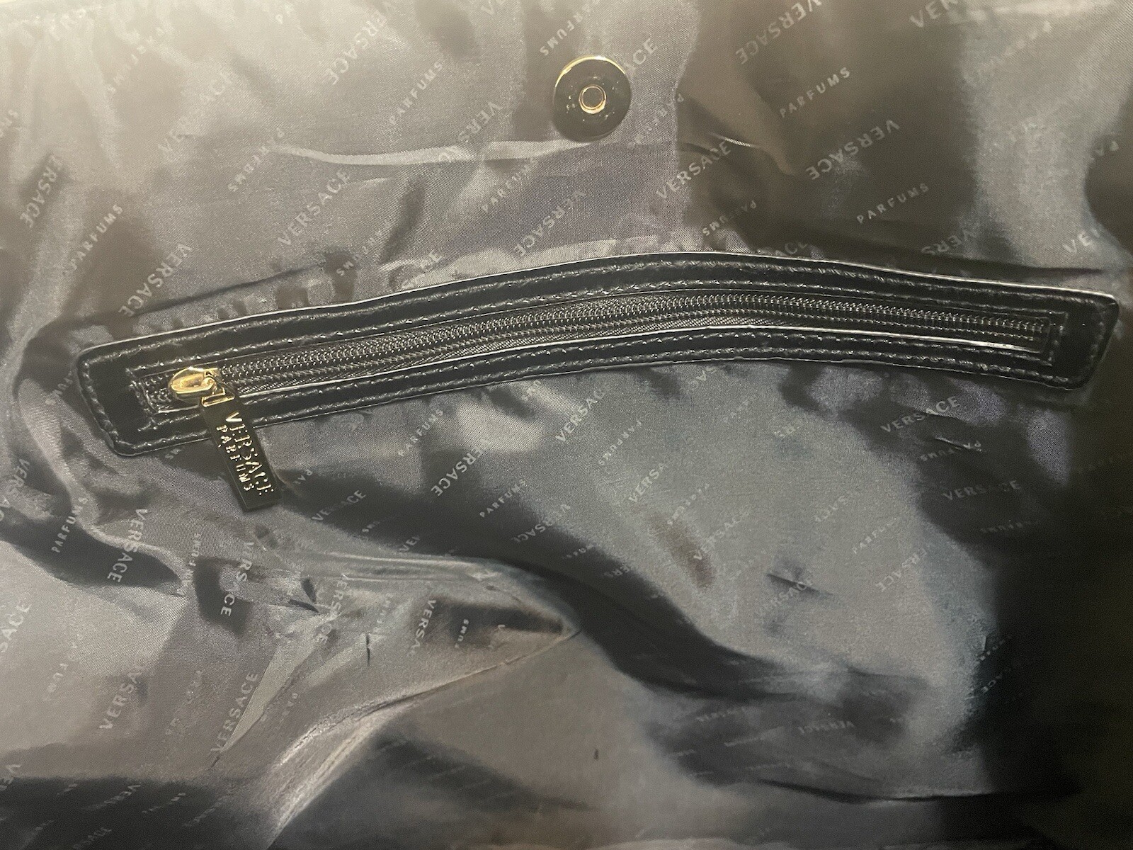 Versace Perfume Large Tote Bag Black Patent Trim | eBay