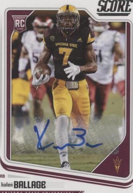 2018 Score - Rookies Kalen Ballage #372 Signatures (AU, RC) for sale ...