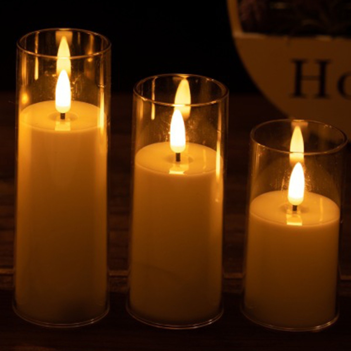 Realistic Country Led Candles Real Wax Flameless LED Flickering Candle