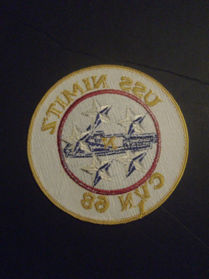 USS NIMITZ CVN-68 PHOTO, Patch – AND WELCOME ABOARD BROCHURE AUTOGRAPH ...