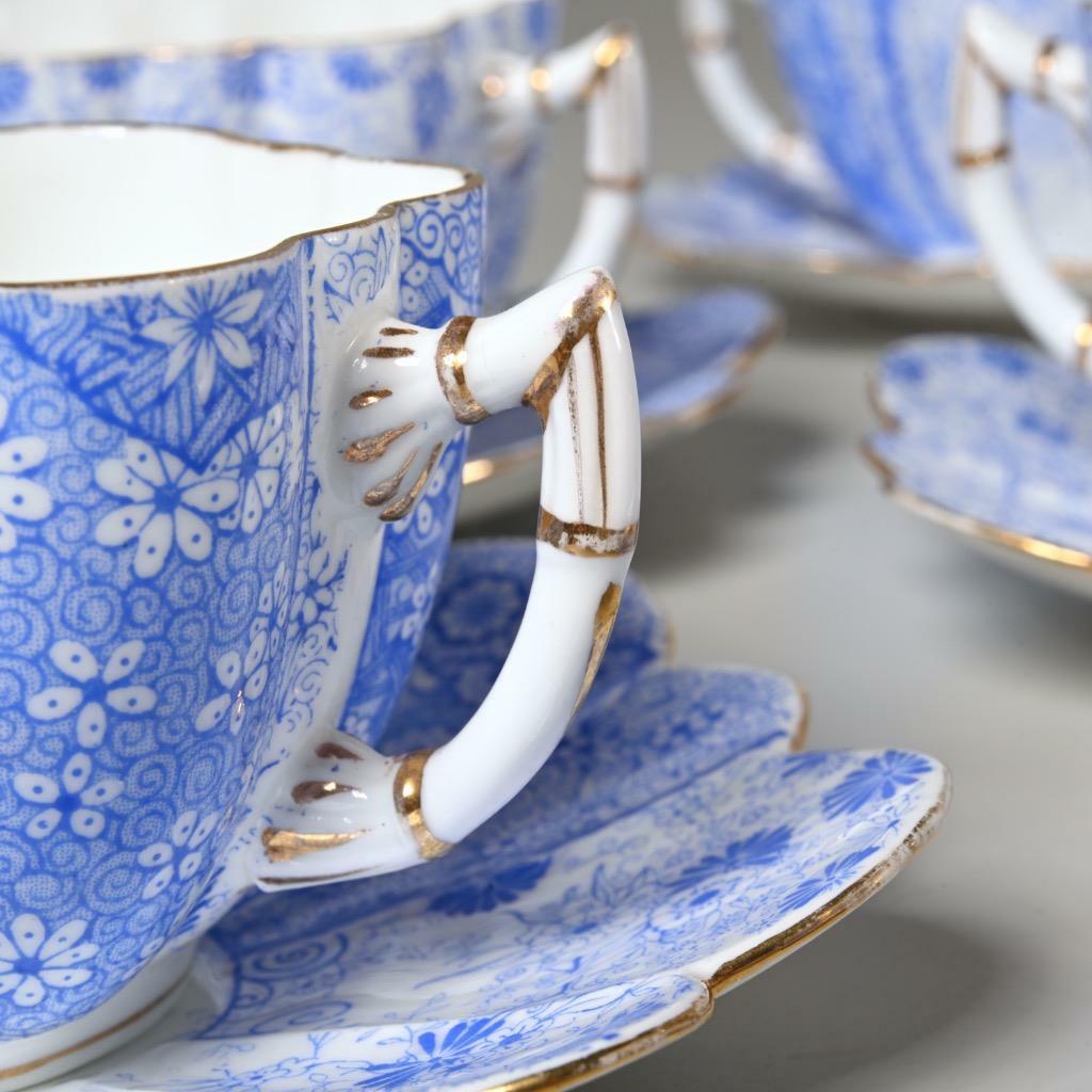 Wileman Foley Shelley Daisy Jungle Bullion Cups #6021 19th C Antique ...