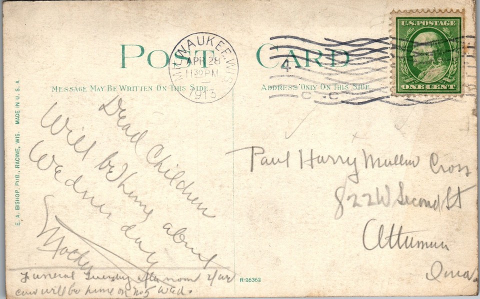 SS Christopher Columbus at boat landing Milwaukee WI 1913 Vintage ...