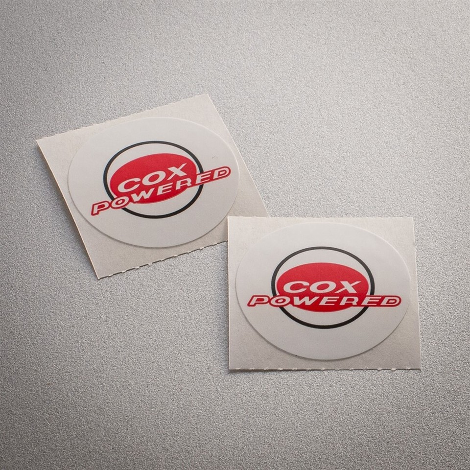 2x 010 020 049 051 09 15 Cox Power Decal Stickers Engine .010 .020 .049 ...